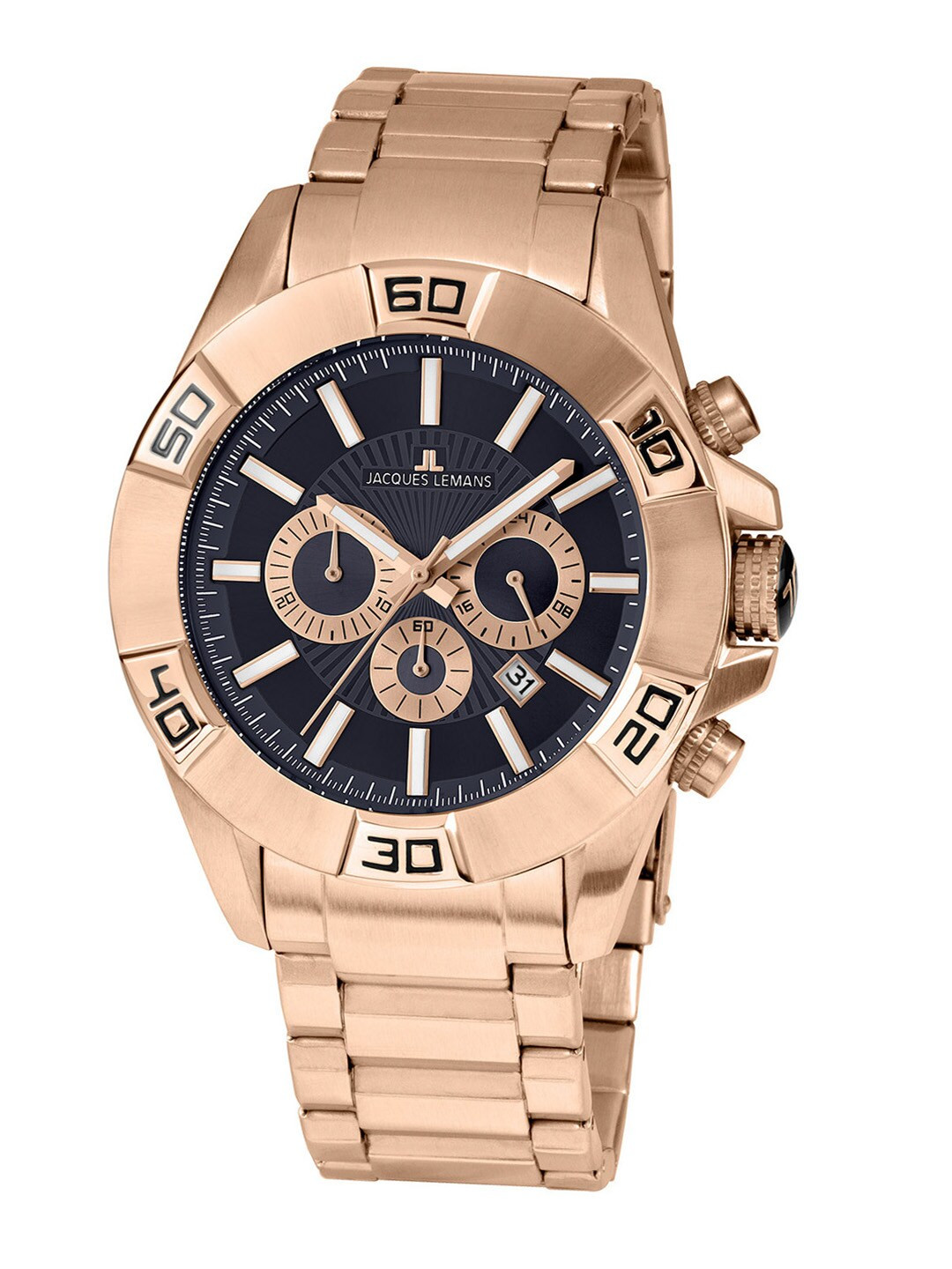 Buy Jacques Lemans Men Black Analogue Watch 1 1808H - Watches for Men ...