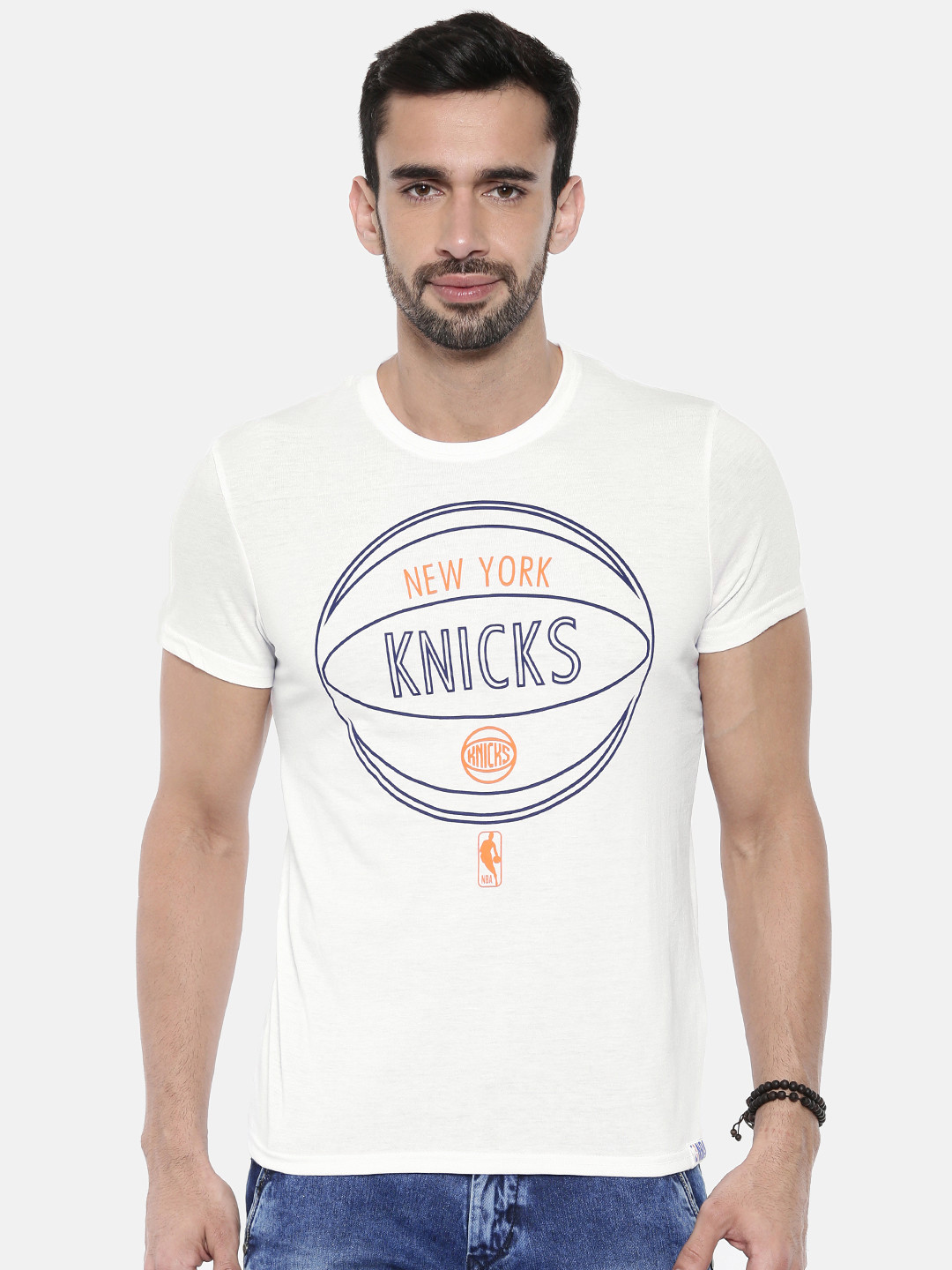 Buy NBA Men White Printed Round Neck T Shirt - Tshirts for Men 8721599 ...