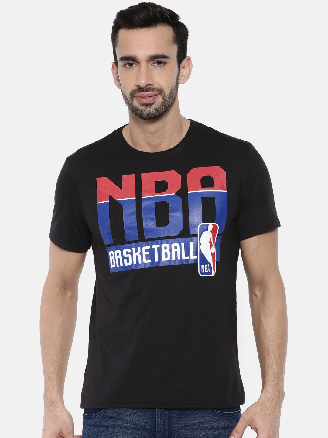 Buy NBA Men Black Printed Round Neck T Shirt - Tshirts for Men 8721755 ...