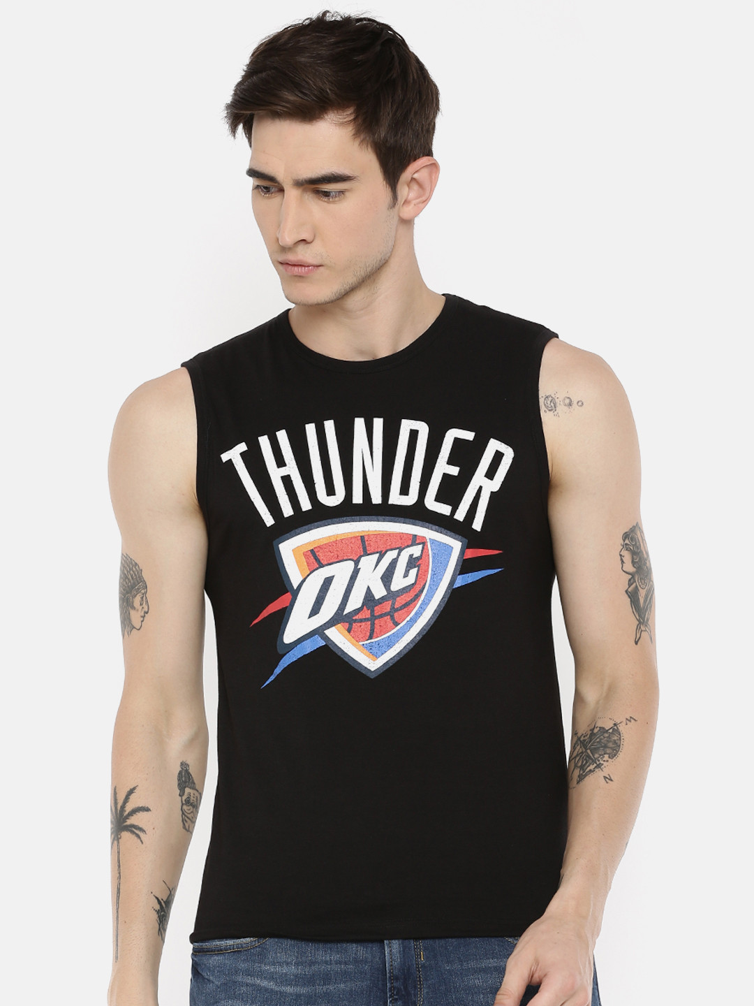 Buy NBA Men Black Printed Round Neck T Shirt - Tshirts for Men 8722447 ...