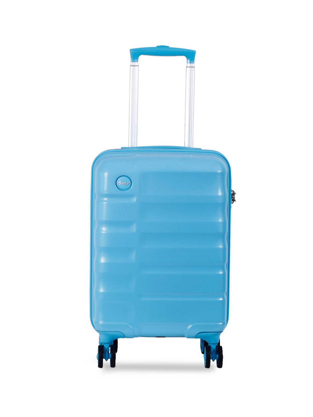Buy VIP Unisex Blue Textured Cabin Trolley Suitcase - Trolley Bag for ...