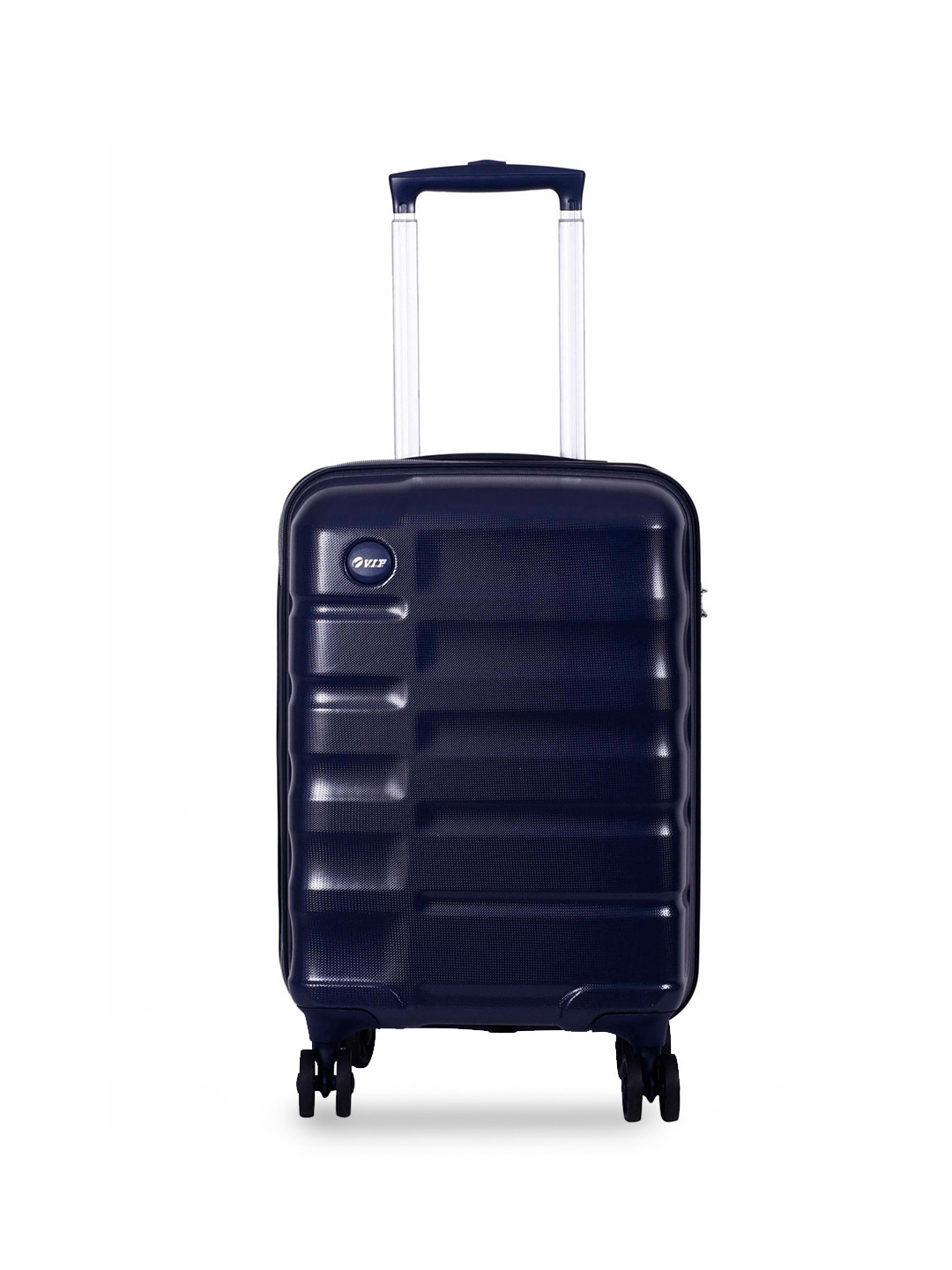 Buy VIP Unisex Navy Blue Textured Cabin Trolley Suitcase - Trolley Bag ...