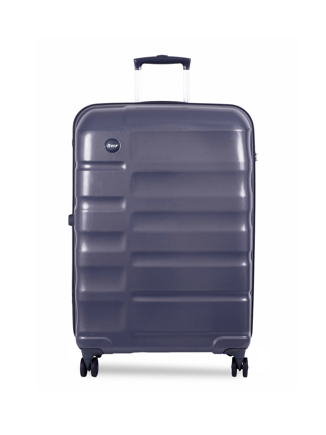 Buy VIP Unisex Grey Textured Medium Trolley Suitcase - Trolley Bag for ...