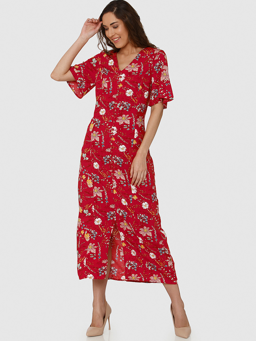 Buy Vero Moda Women Red Dress - Dresses for Women 8737101 | Myntra