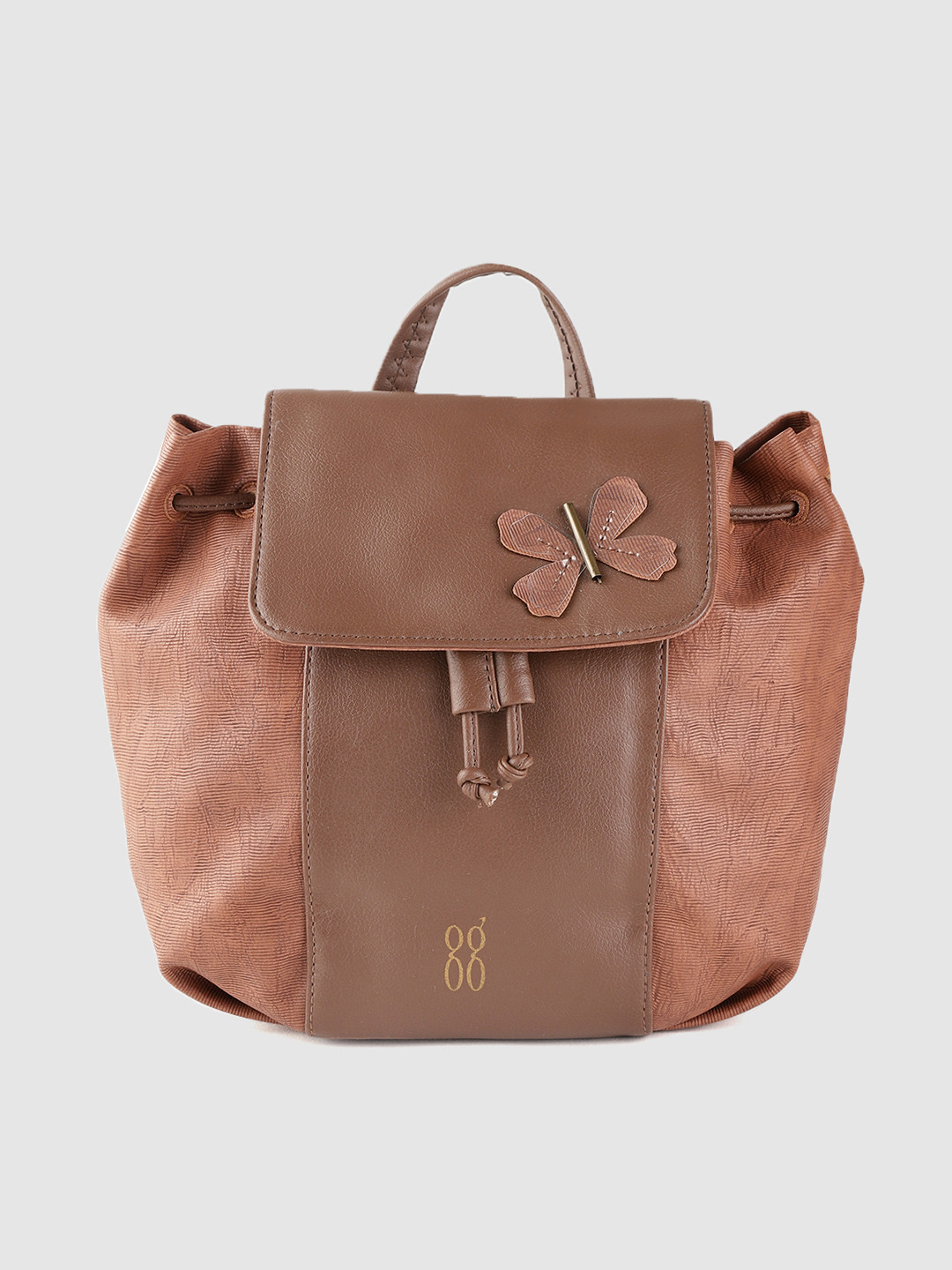 Buy Baggit Women Brown Textured Backpack - Backpacks for Women 8744355 ...