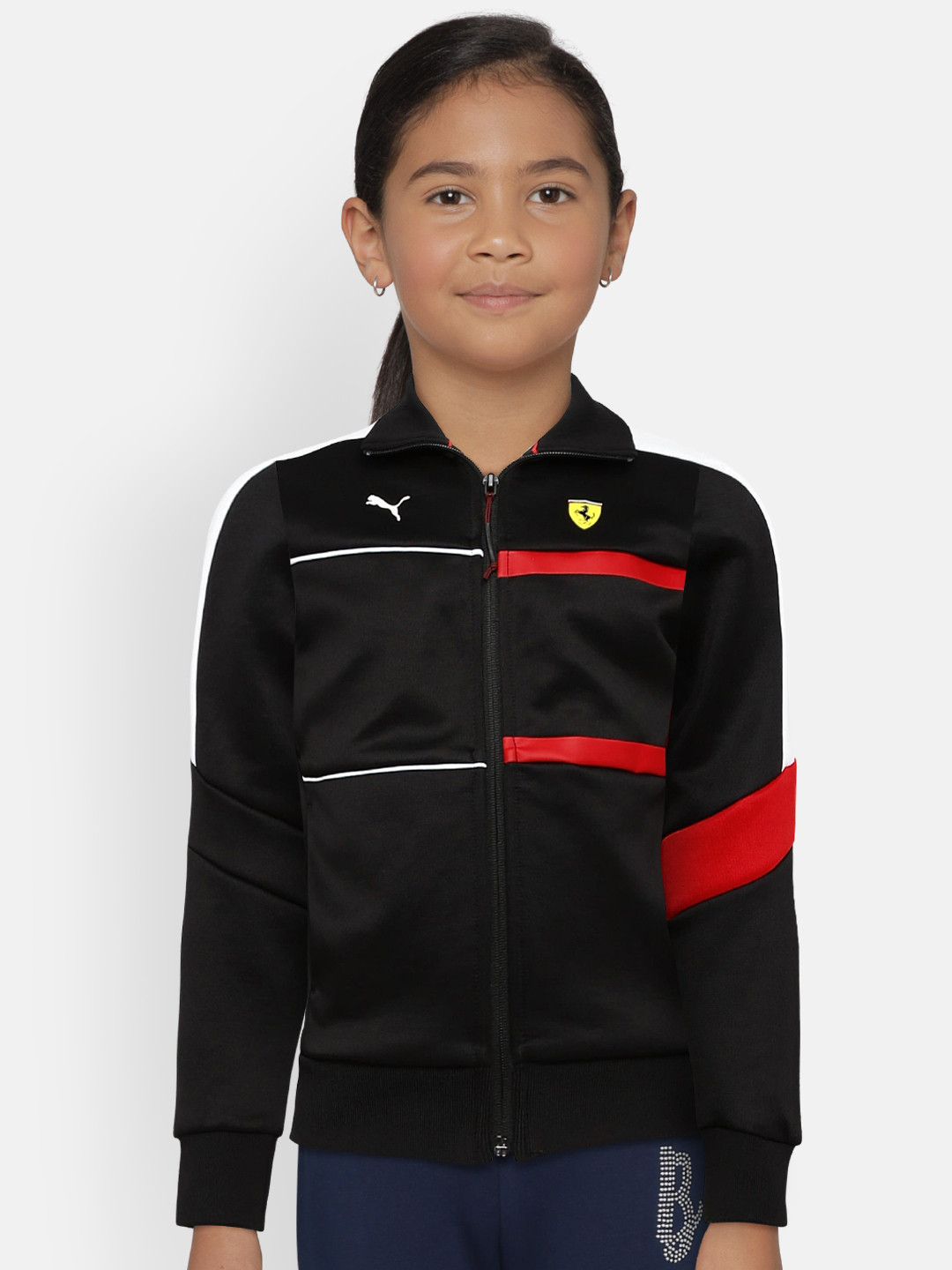 Buy PUMA Motorsport Kids Black Solid SF Kids T7 Track Sporty Jacket ...