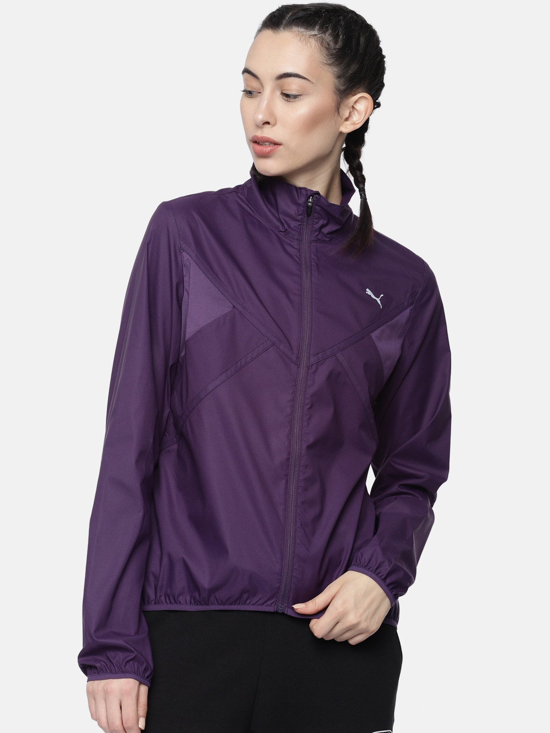 Buy Puma Women Purple Solid Ignite WINDCELL W Lightweight Sporty Jacket ...