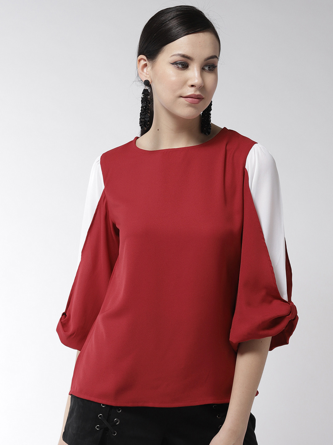 Buy StyleStone Women Red Solid Top - Tops for Women 8802245 | Myntra