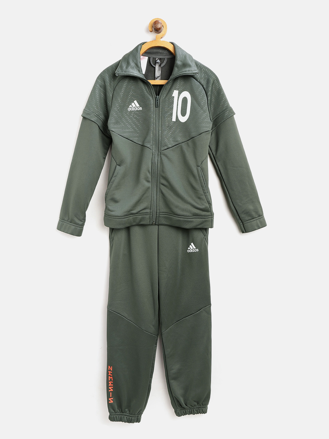 Buy ADIDAS Boys Olive Green YB Messi Tracksuit - Tracksuits for Boys ...
