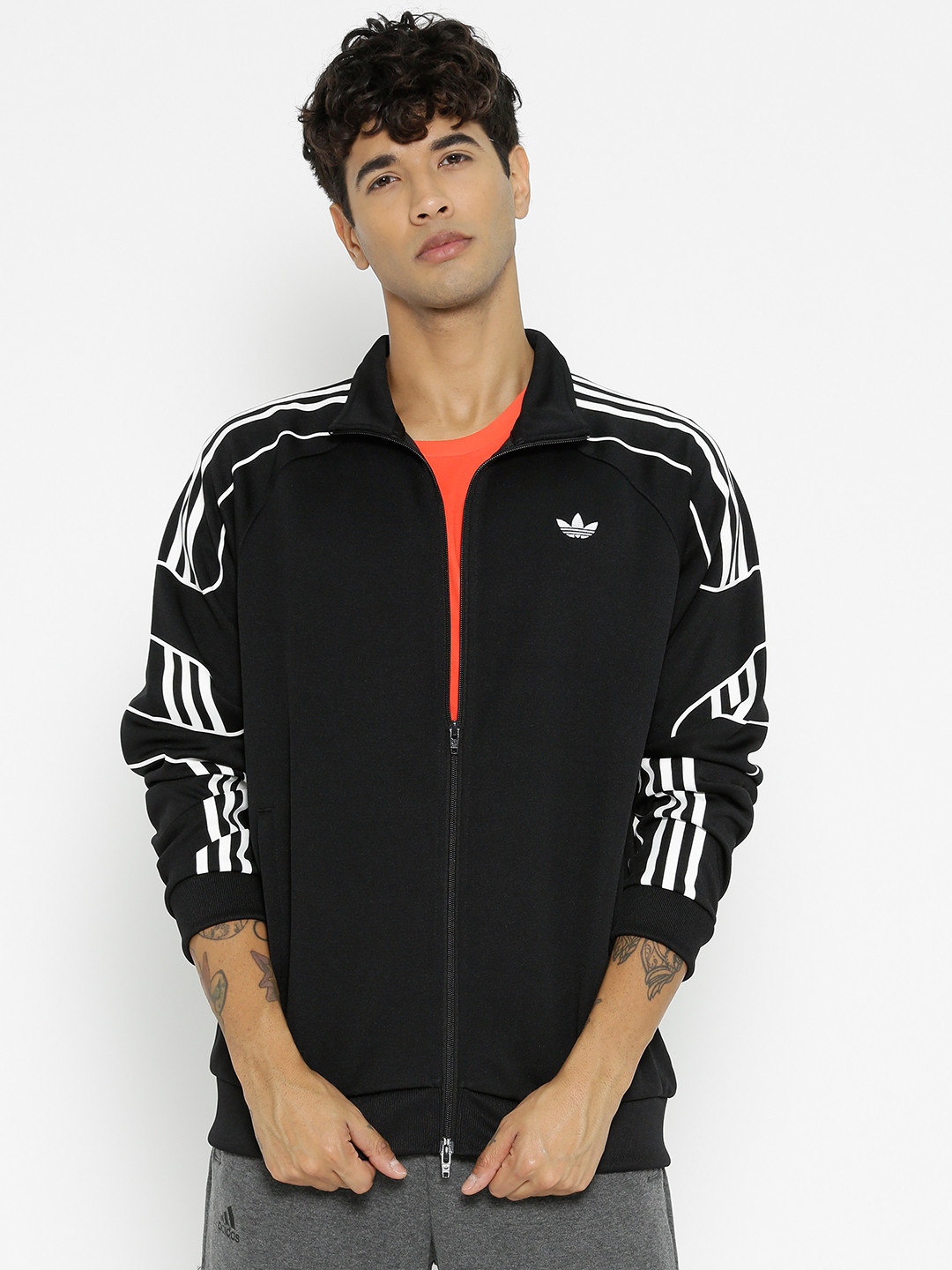 Buy ADIDAS Originals Men Black Solid Flamestrike Track Jacket - Jackets ...