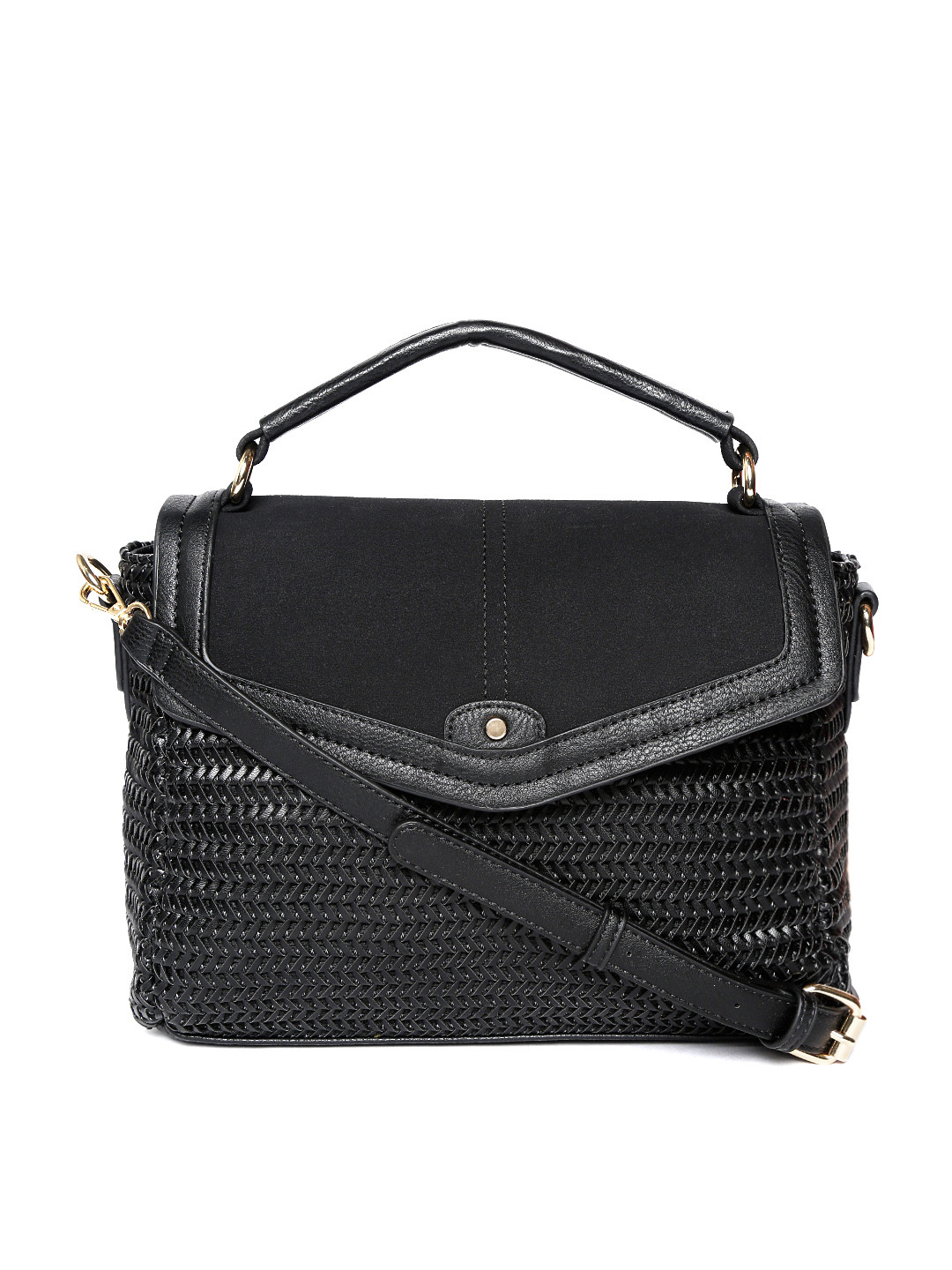 Buy Accessorize Black Braided Satchel Bag - Handbags for Women 8858823 ...