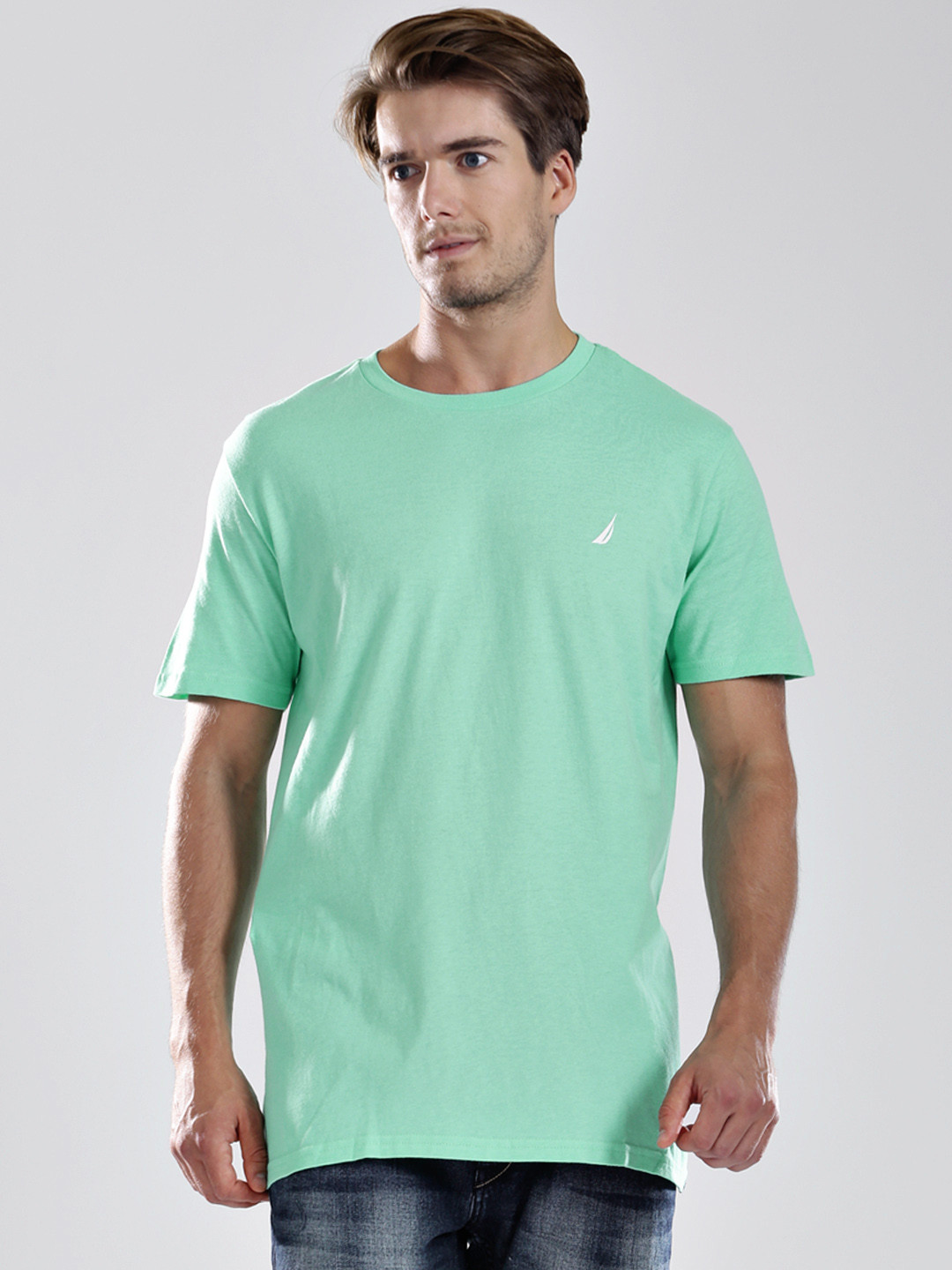 Buy Nautica Green Pure Cotton T Shirt - Tshirts for Men 886785 | Myntra
