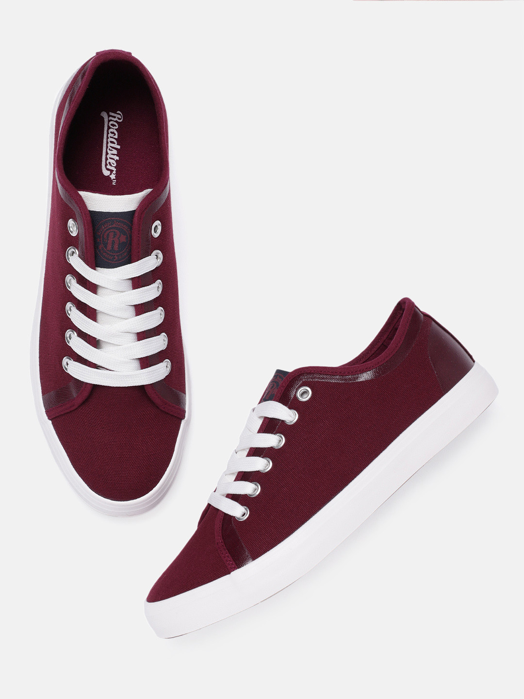 Buy Roadster Men Maroon Sneakers - Casual Shoes for Men 8908727 | Myntra