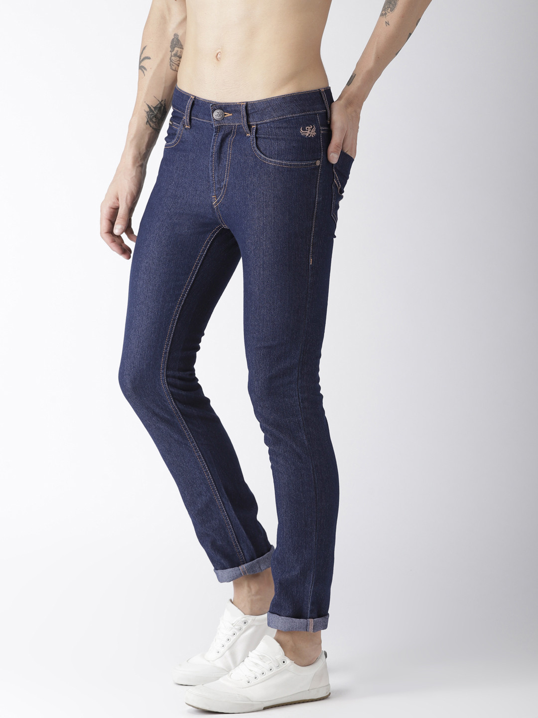 Buy Flying Machine Men Blue Jackson Skinny Fit Low Rise Clean Look ...