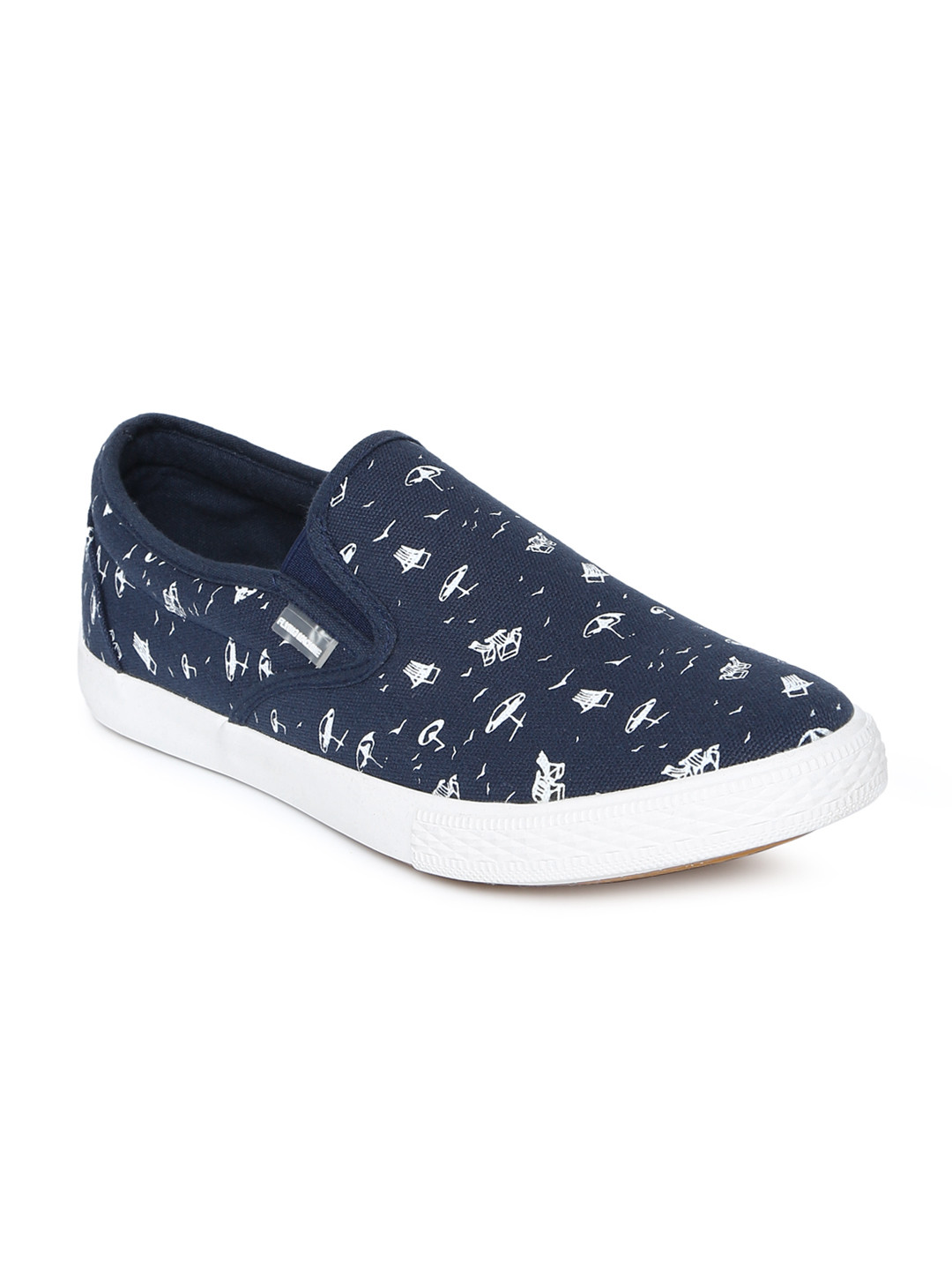 Buy Flying Machine Men Navy Blue DAVIS Slip On Sneakers - Casual Shoes ...
