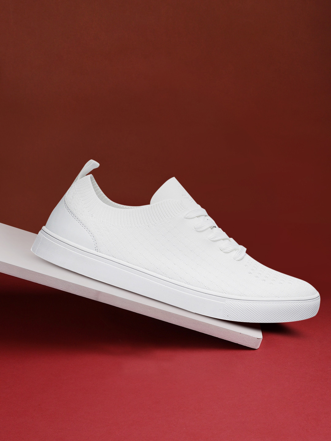 Buy WROGN Men White Solid Sneakers - Casual Shoes for Men 8939133 | Myntra