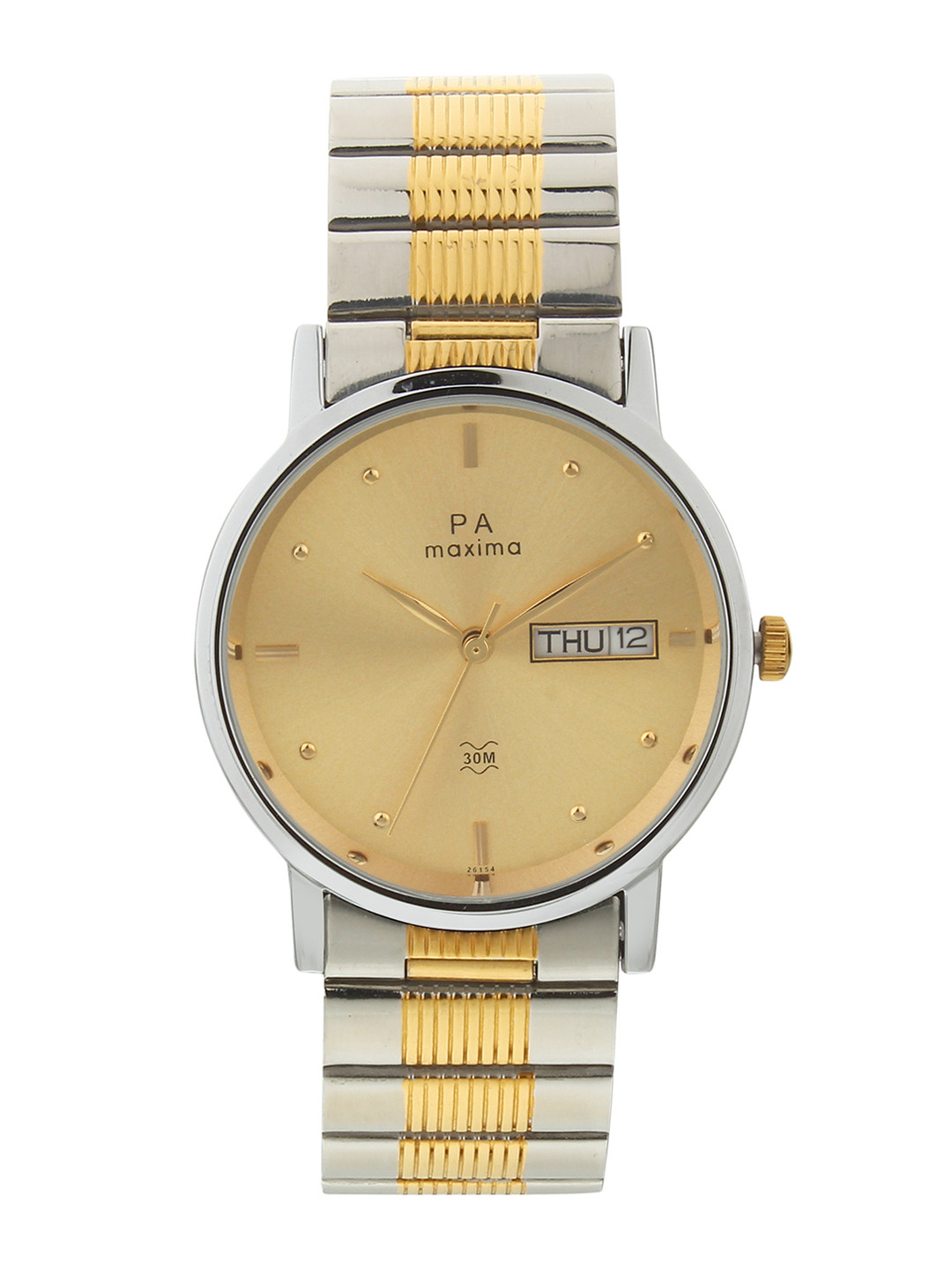 Buy Maxima Men Gold Toned Analogue Watch 26154CMGT - Watches for Men ...