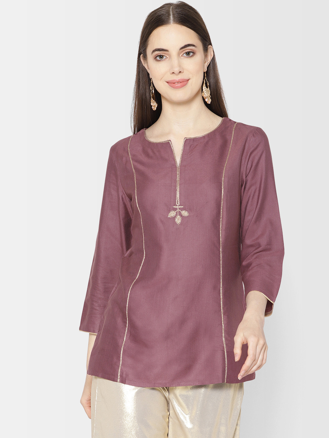 Buy Fabindia Women Purple Solid Kurti - Kurtis for Women 8965877 | Myntra