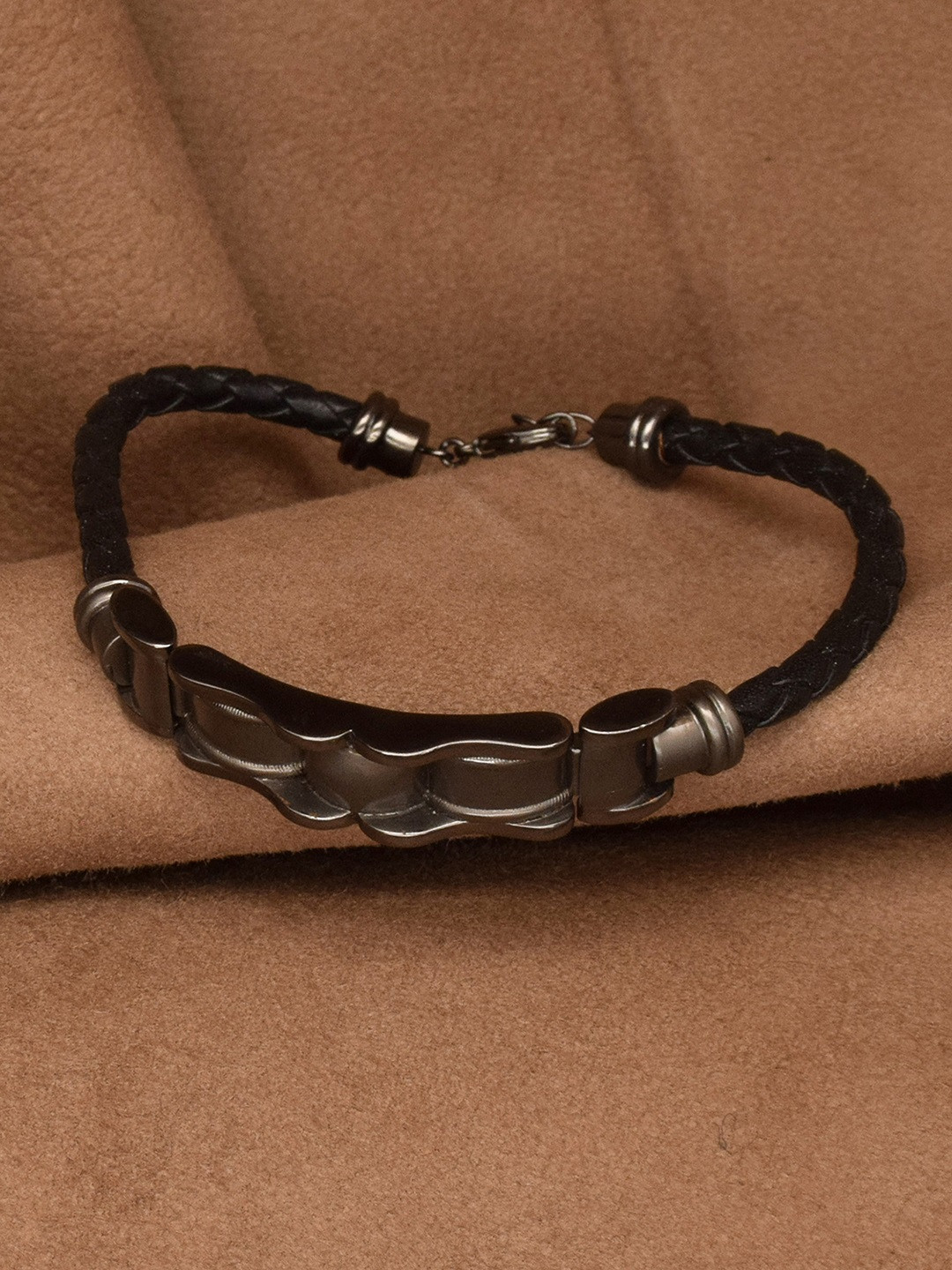 Buy YWC Gunmetal Toned Brass Silver Plated Armlet Bracelet - Bracelet ...