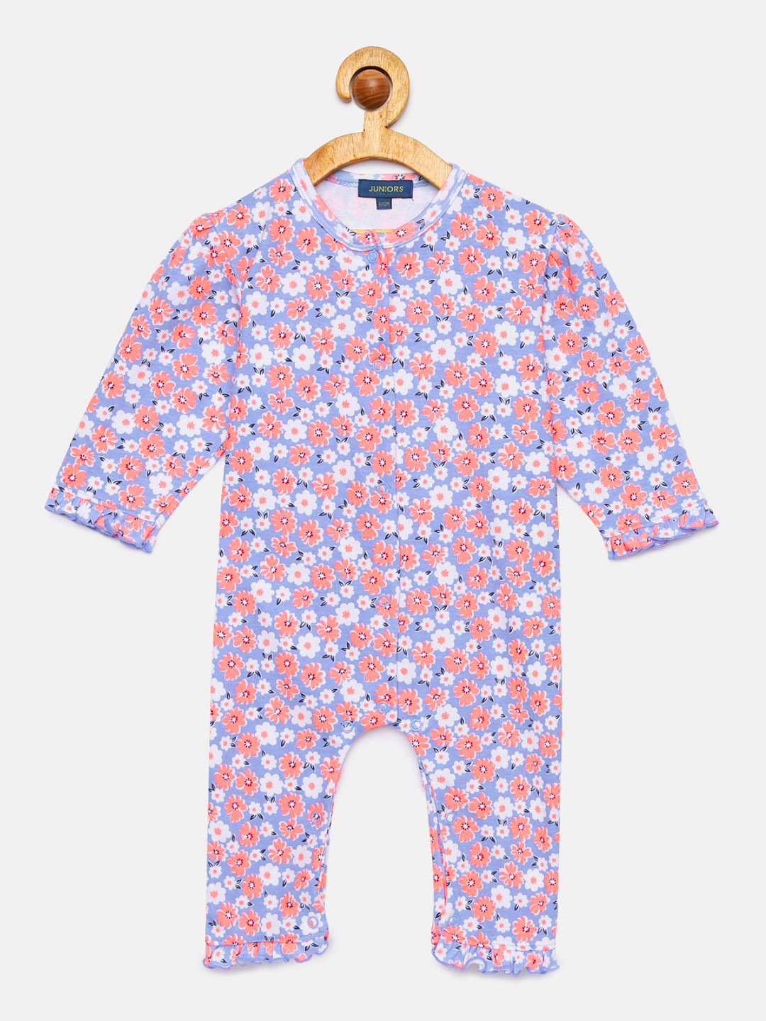 Buy Juniors By Lifestyle Girls Lavender & Pink Printed Sleepsuit ...