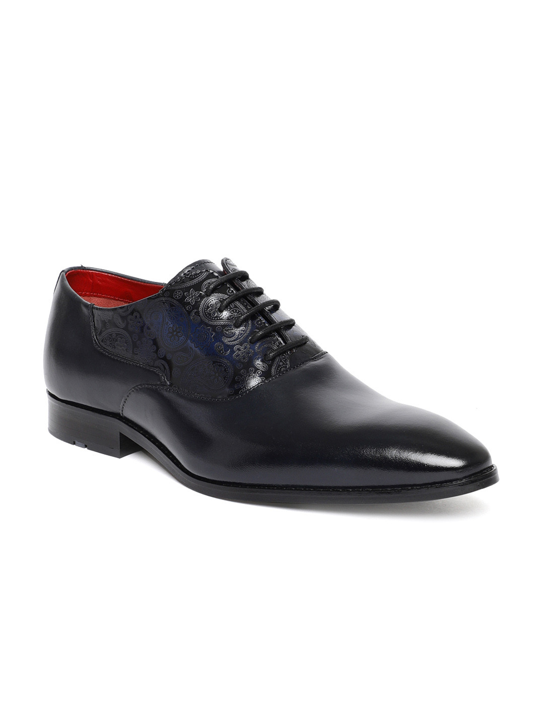 Buy Ruosh Men Black Solid Leather Formal Oxfords - Formal Shoes for Men ...