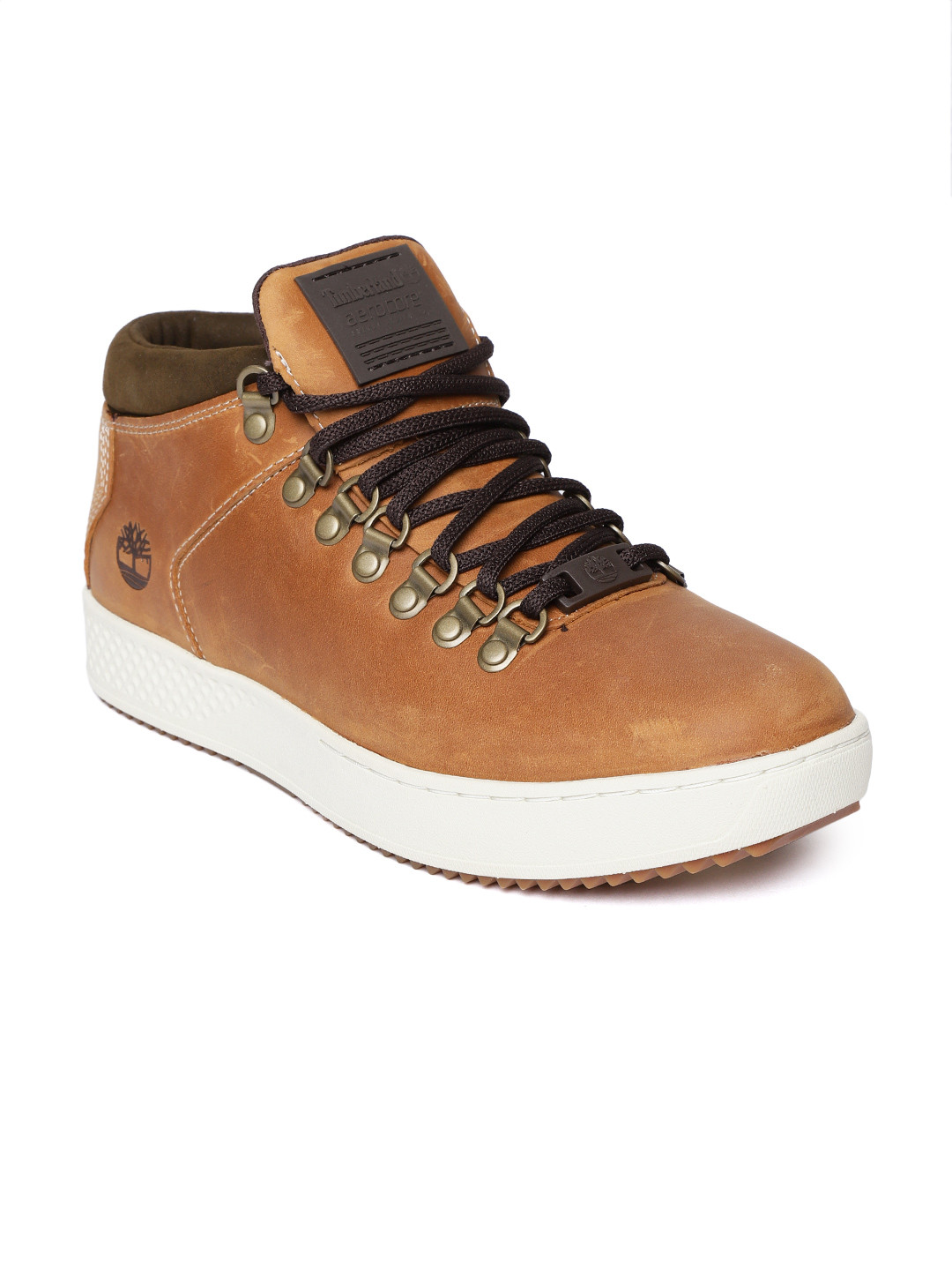Buy Timberland Men Tan Brown CityRoam Cup ALP Leather Sneakers - Casual ...