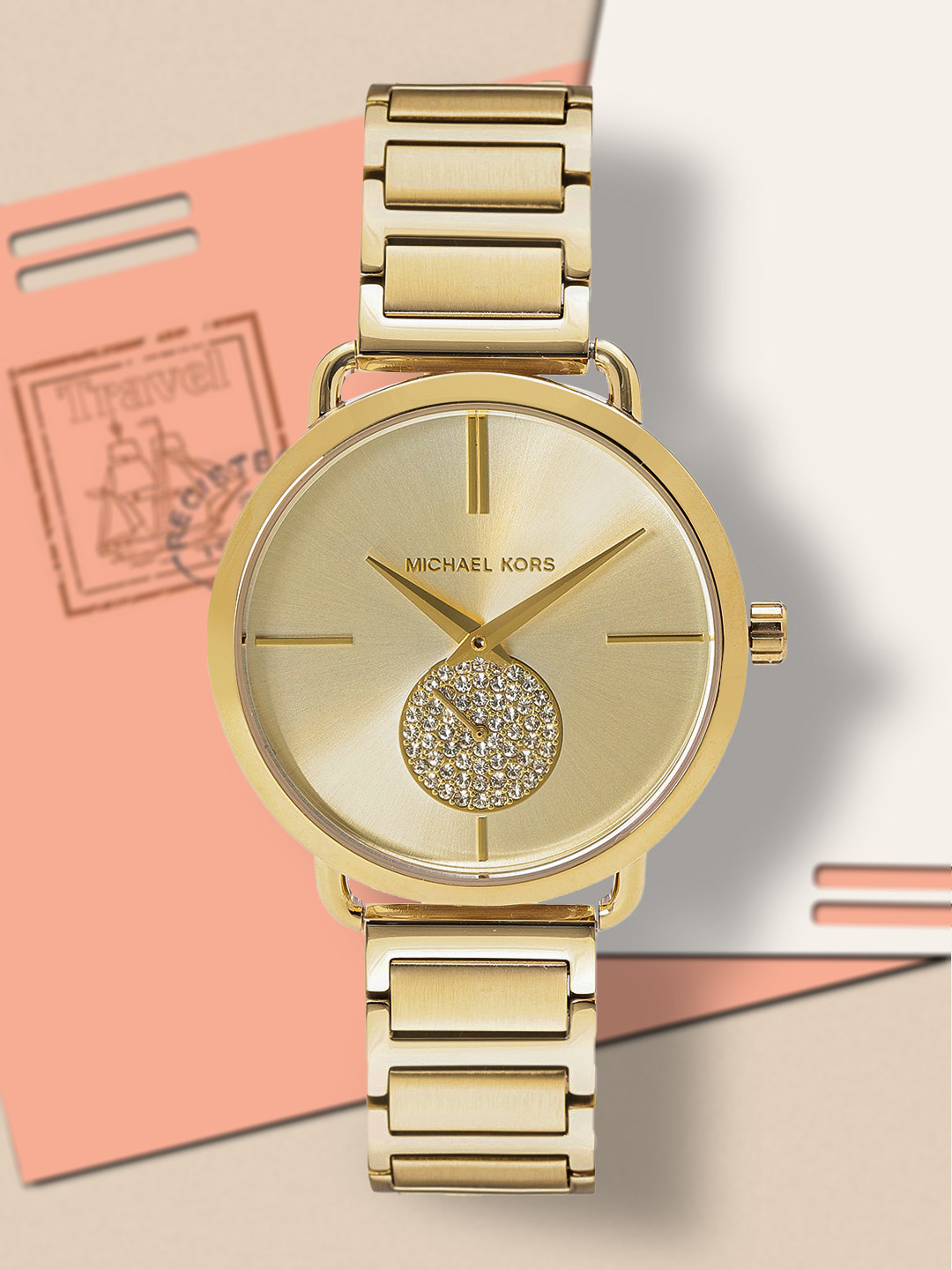 Buy Michael Kors PORTIA Women Gold Analogue Watch MK3639 - Watches for ...