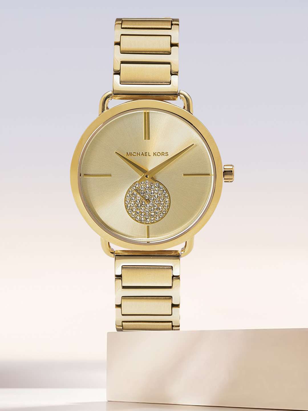 Buy Michael Kors PORTIA Women Gold Analogue Watch MK3639 - Watches for ...