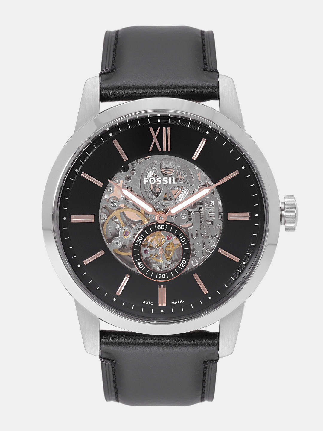 Buy Fossil Men Black Automatic Skeleton Analogue Watch ME3153_SOR ...