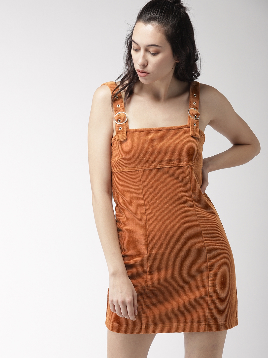 Buy FOREVER 21 Women Brown Solid Corduroy Pinafore Dress - Dresses for ... Buy FOREVER 21 Women Brown Solid Corduroy Pinafore Dress - Dresses for ...
