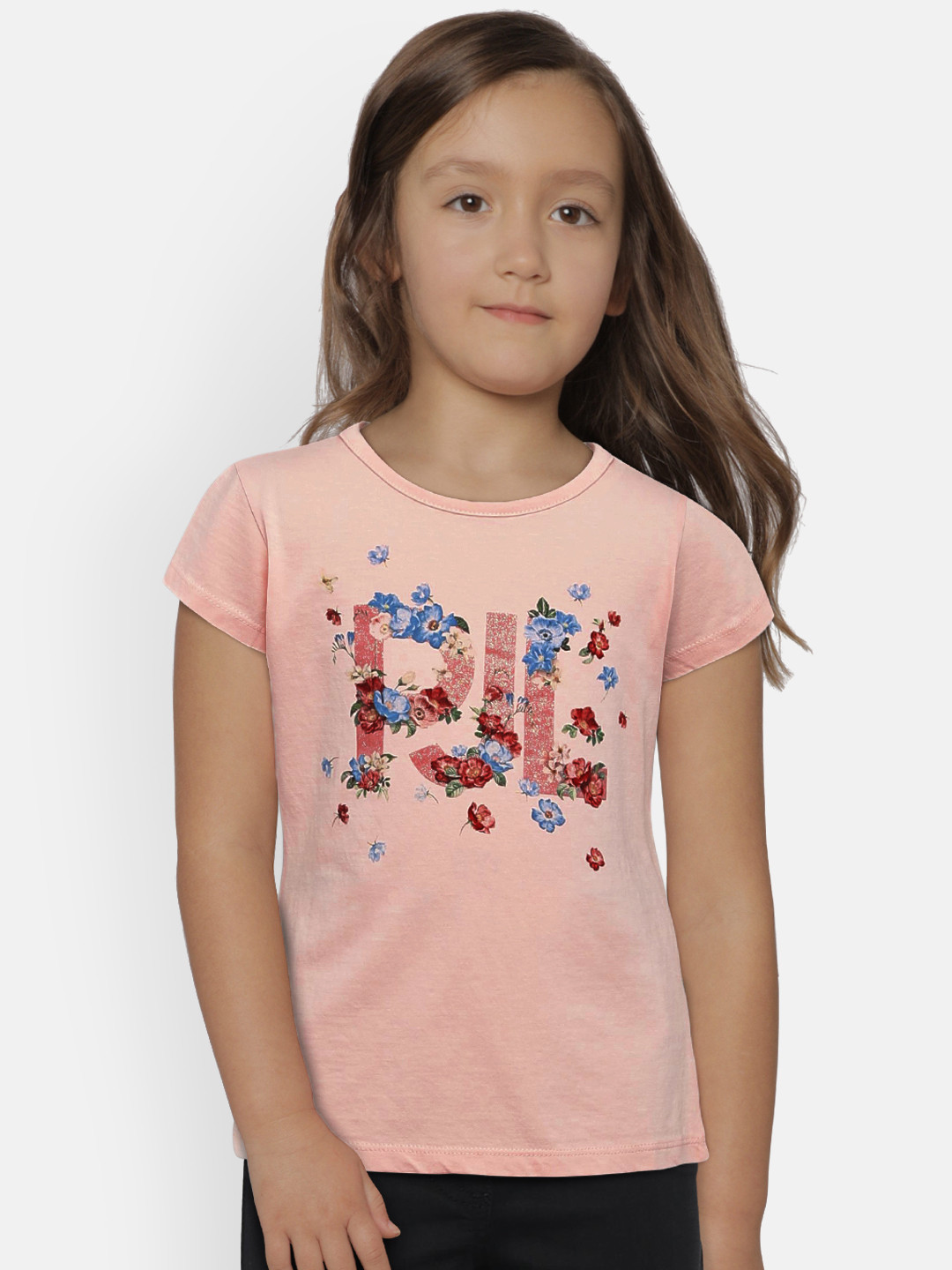 Buy Pepe Jeans Girls Pink Printed Round Neck T Shirt - Tshirts for ...