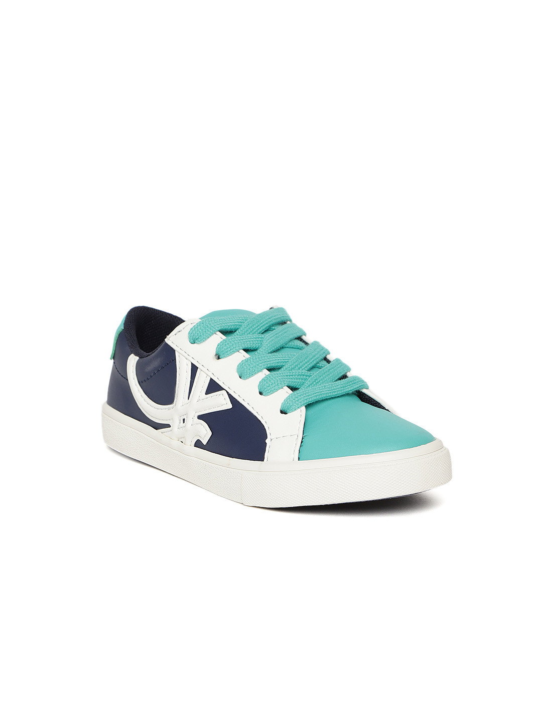 Buy United Colors Of Benetton Unisex Navy & Teal Blue Colourblocked ...