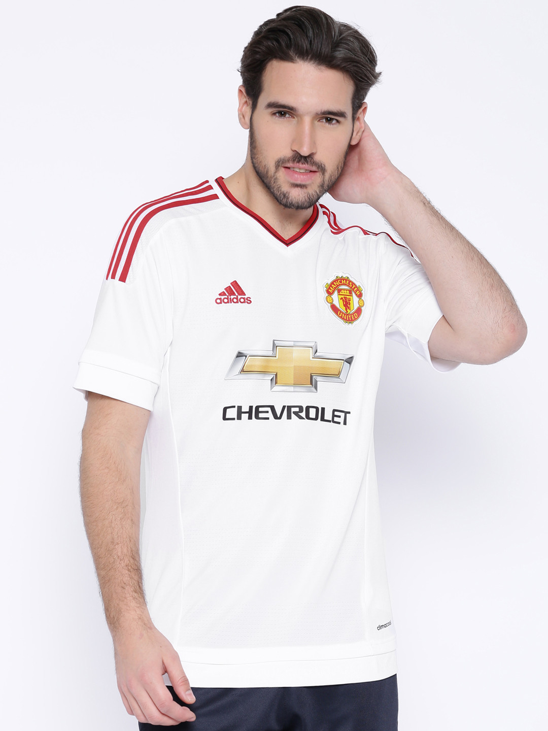 Buy ADIDAS White MUFC A Printed Panelled Jersey - Tshirts for Men ...