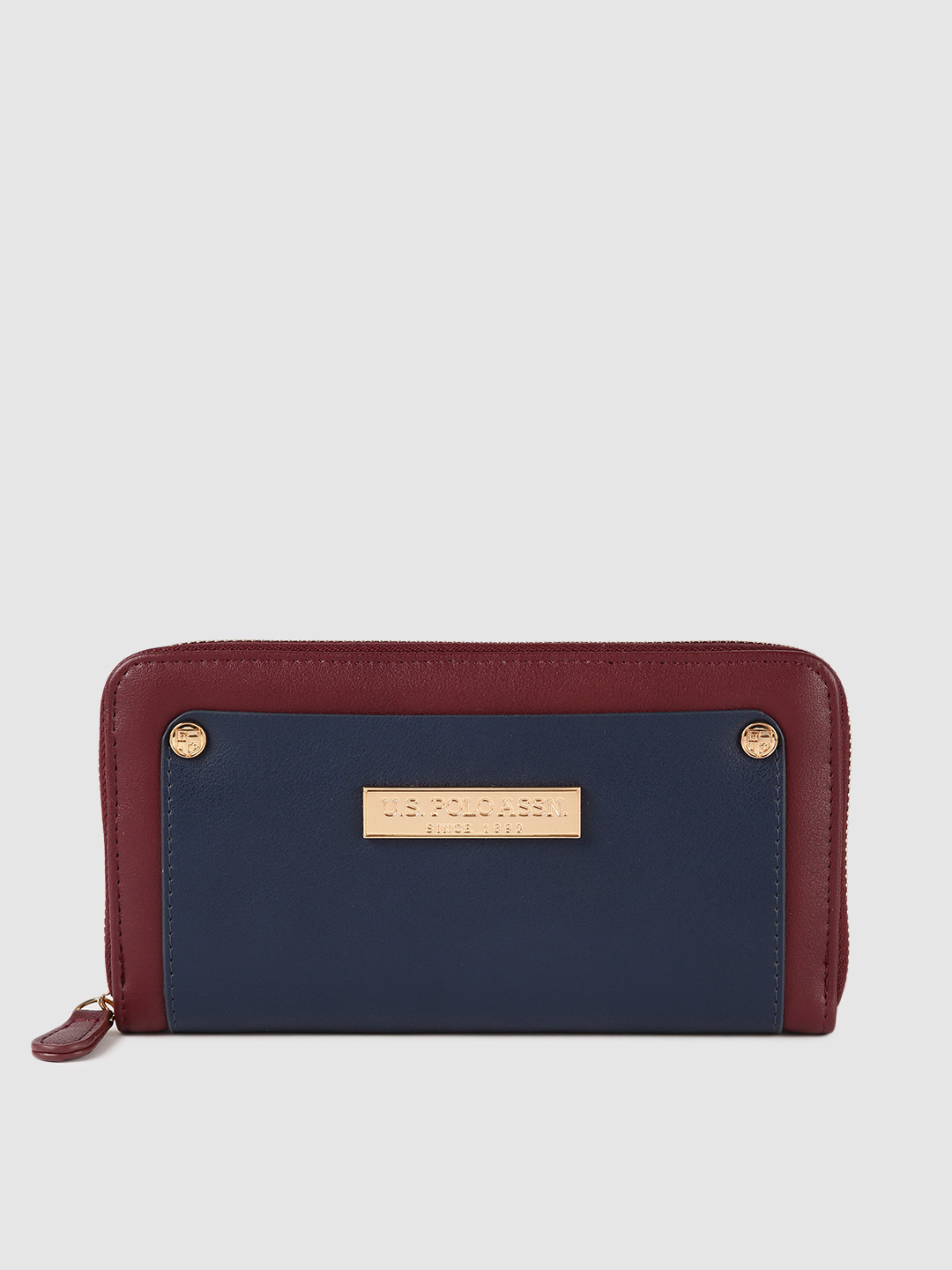 Buy U.S. Polo Assn. Women Women Blue Solid Zip Around Wallet - Wallets ...