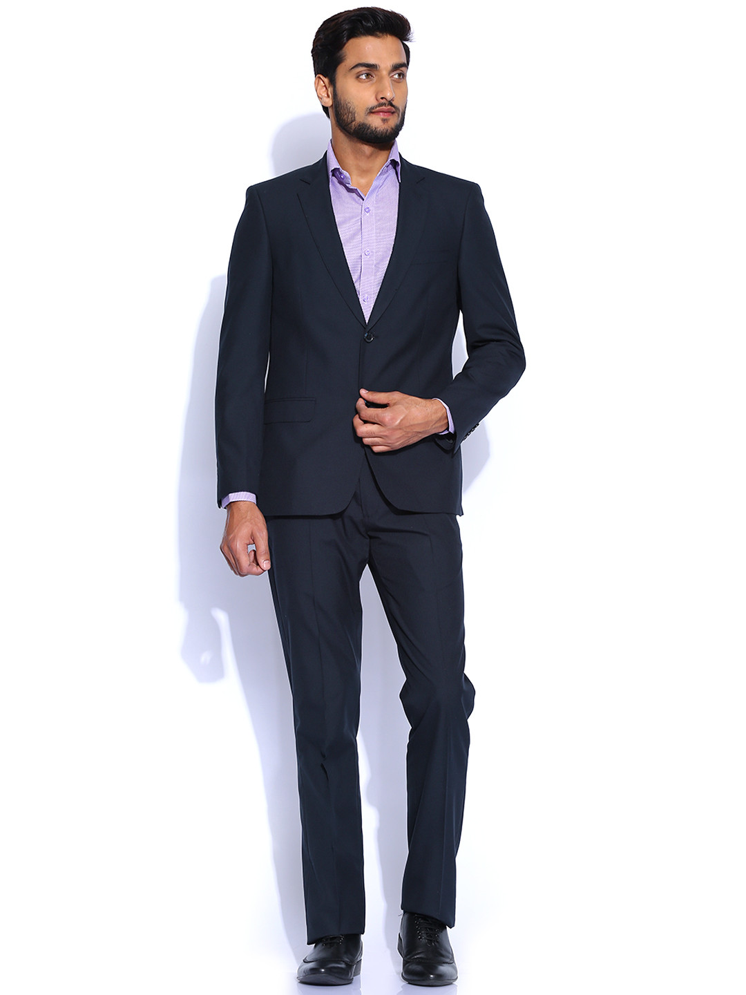 Buy Arrow Navy Body Tailored Fit Formal Suit - Suits for Men 914047 ...