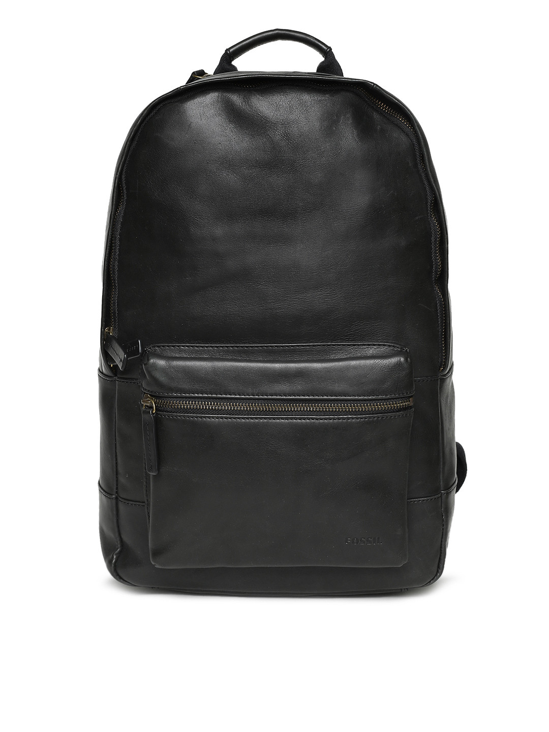 Buy Fossil Men Black Solid Leather Backpack - Backpacks for Men 9150873 ...