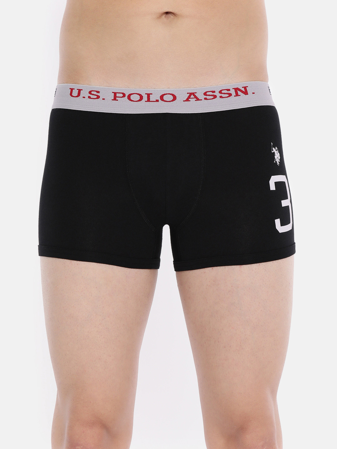 Buy U.S. Polo Assn. Men Black Solid Trunks Y9I015 002 P1 - Trunk for ...