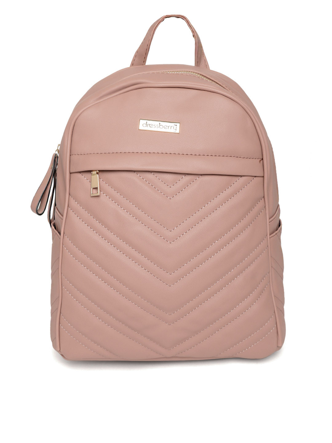 Buy DressBerry Women Dusty Pink Quilted Backpack - Backpacks for Women ...