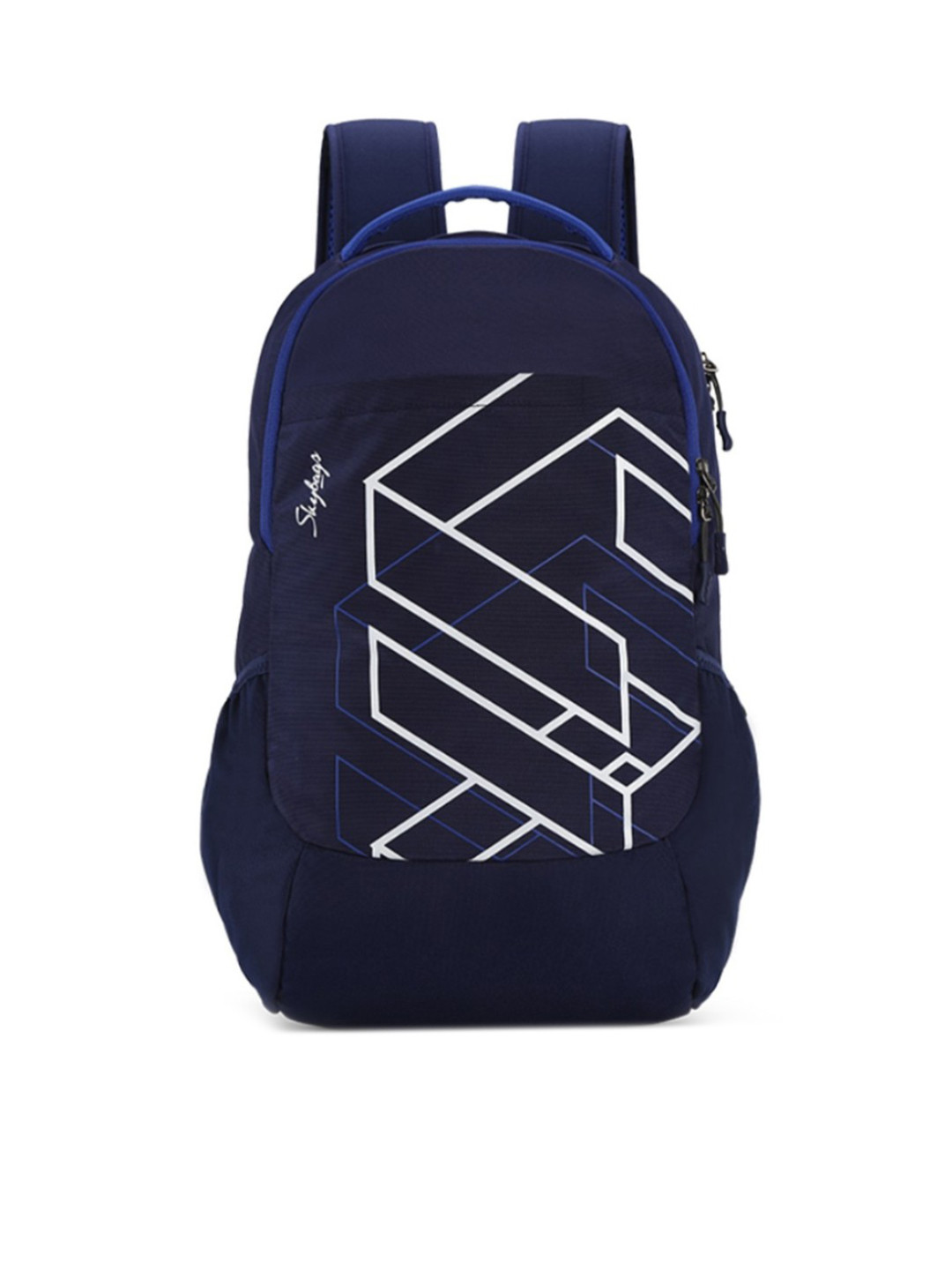 Buy Skybags Unisex Navy Blue Geometric Backpack - Backpacks for Unisex ...