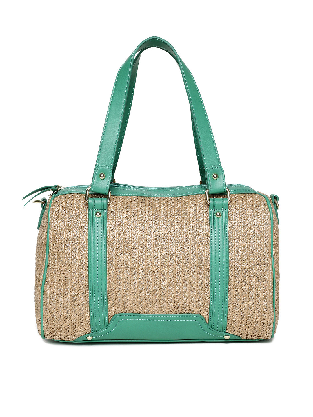 Buy Vero Moda Beige Self Design Handheld Bag - Handbags for Women ...