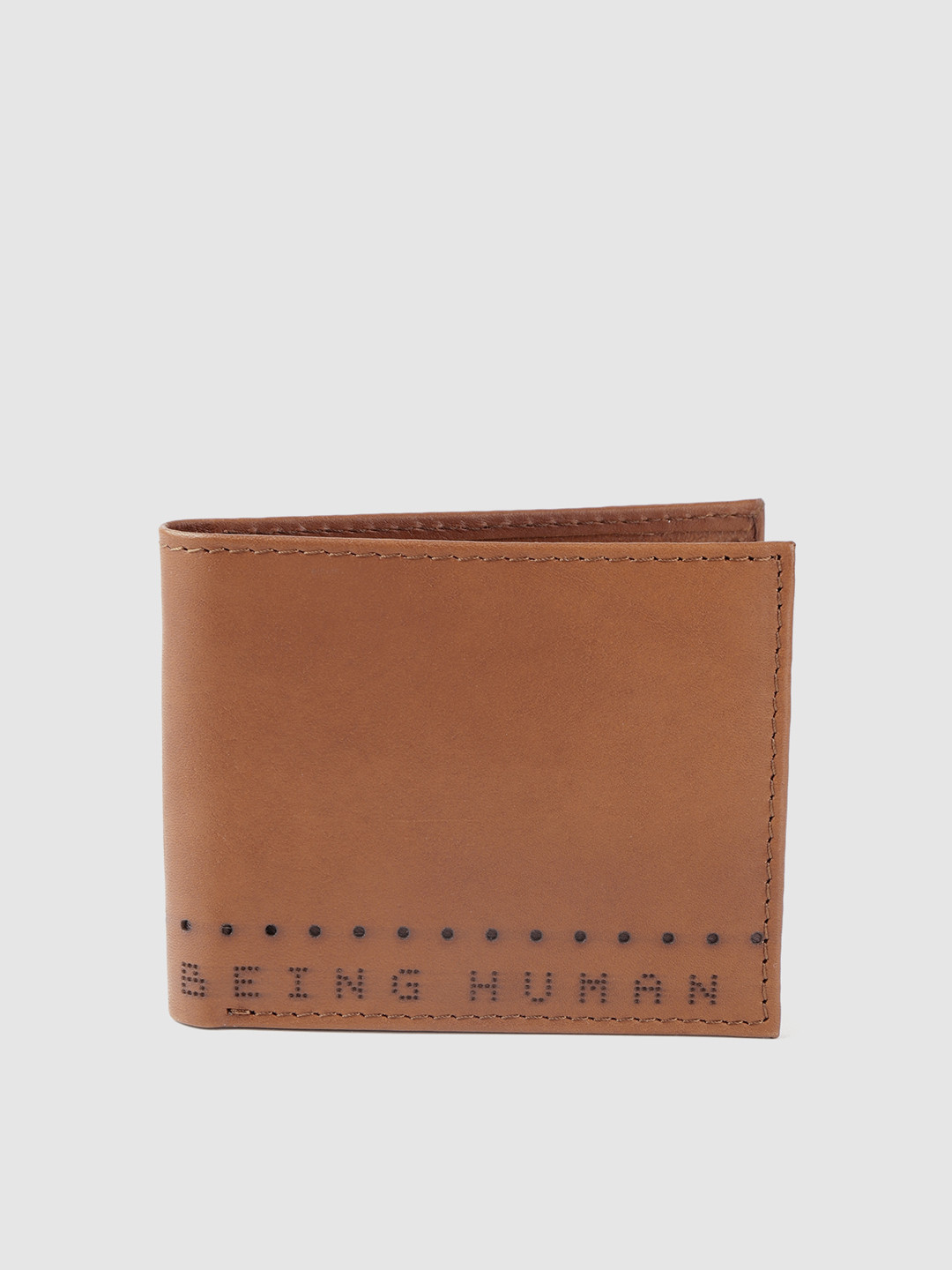 Buy Being Human Men Tan Brown Solid Leather Two Fold Wallet - Wallets ...