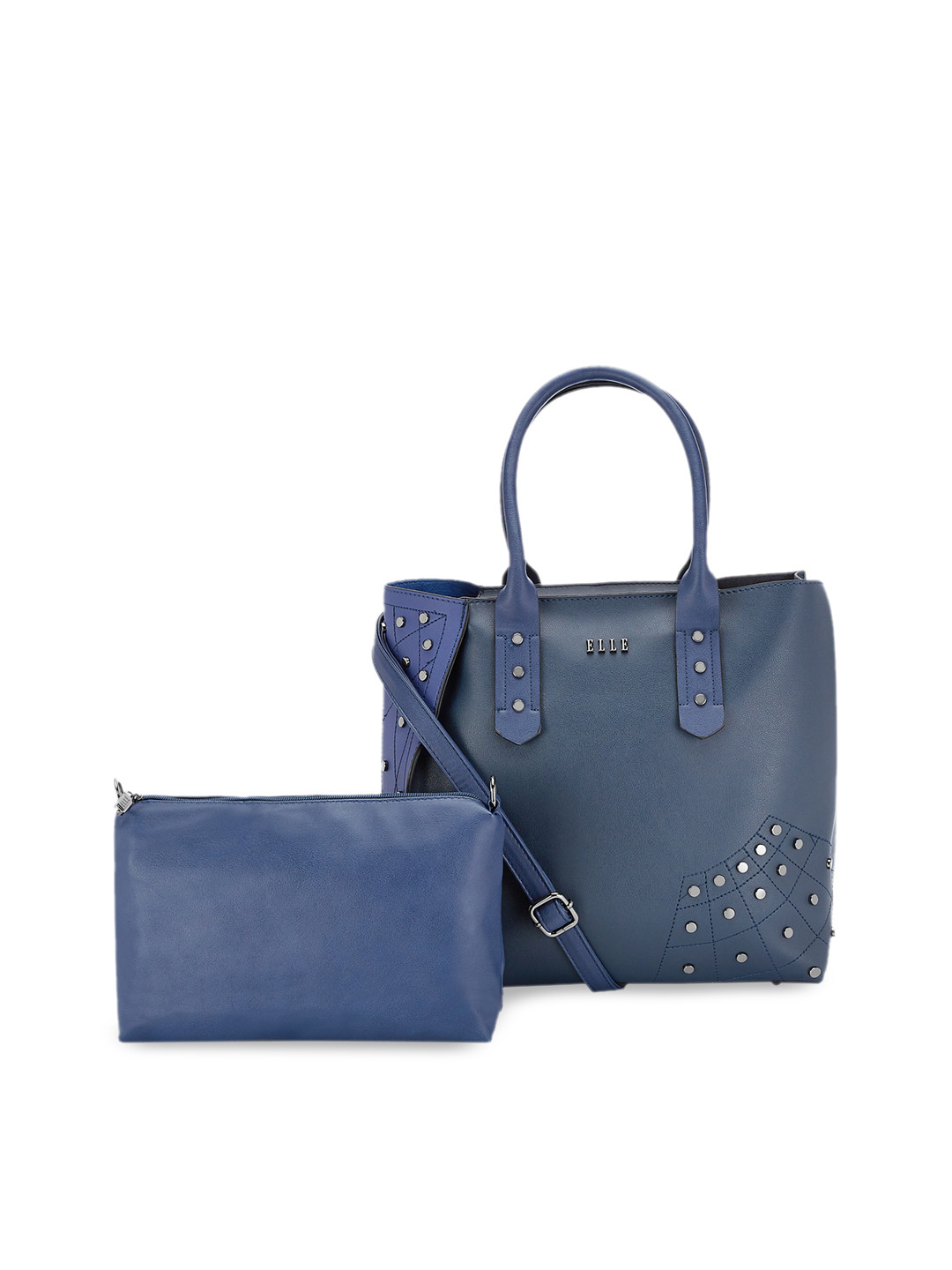Buy ELLE Blue Solid Handheld Bag - Handbags for Women 9265641 | Myntra