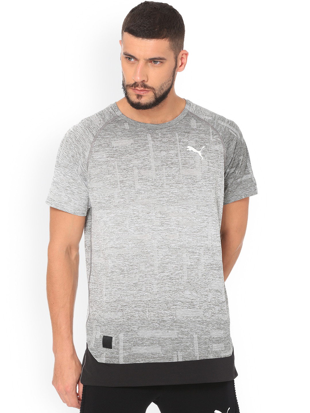 Buy Puma Men Grey Solid N.R.G. SS Tech T Shirt - Tshirts for Men ...