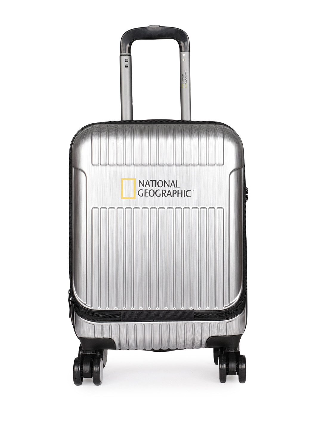 Buy National Geographic Silver Toned Transit Cabin Trolley Suitcase ...