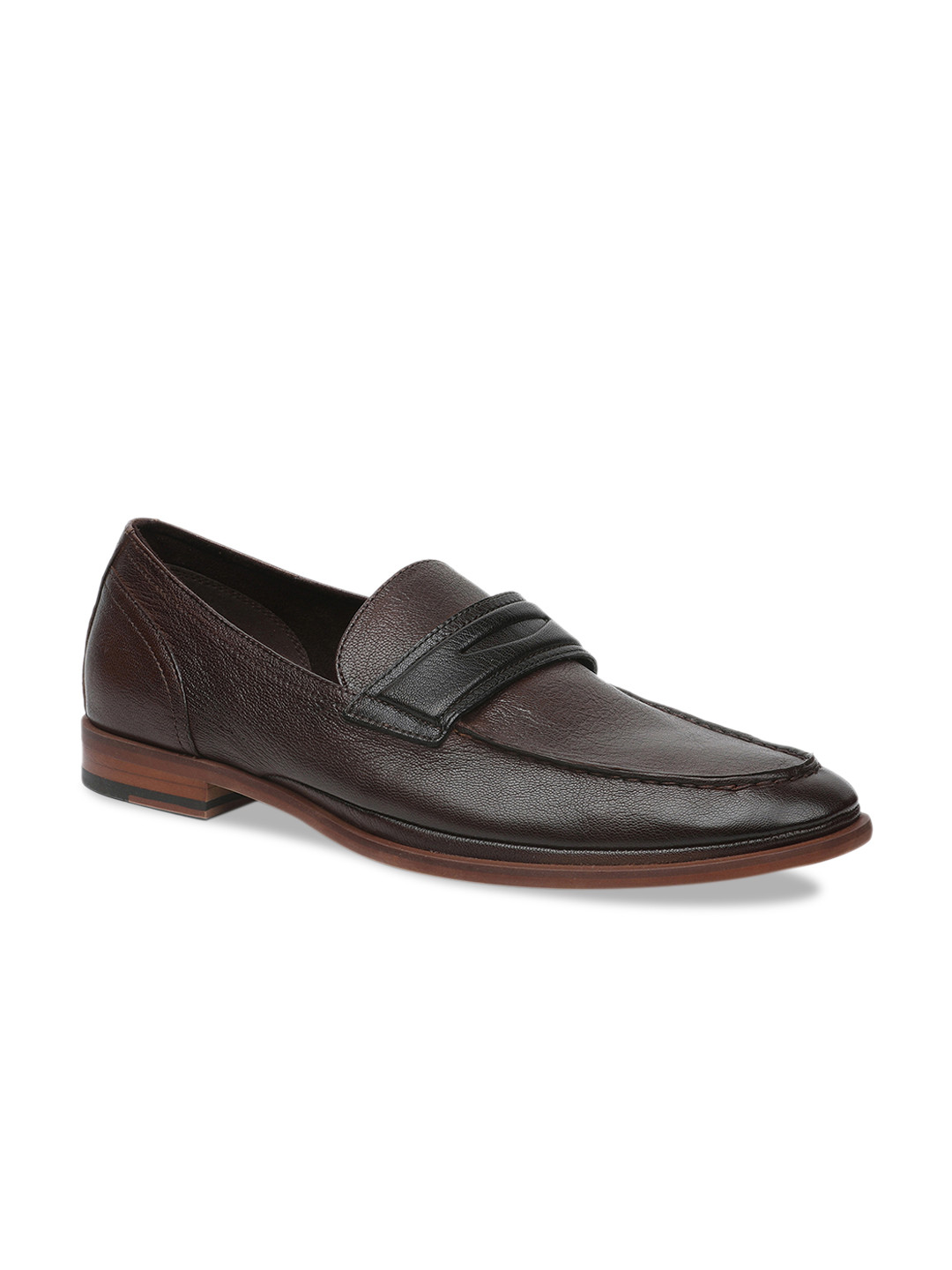 Buy ALDO Men Brown Leather Formal Loafers - Formal Shoes for Men ...