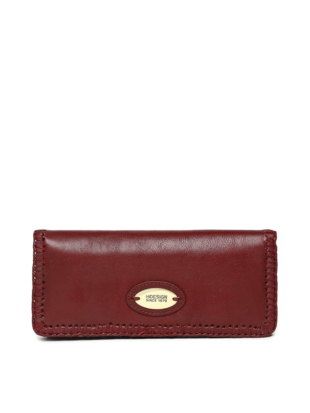 Buy Hidesign Women Red Solid Leather Two Fold Wallet - Wallets for ...