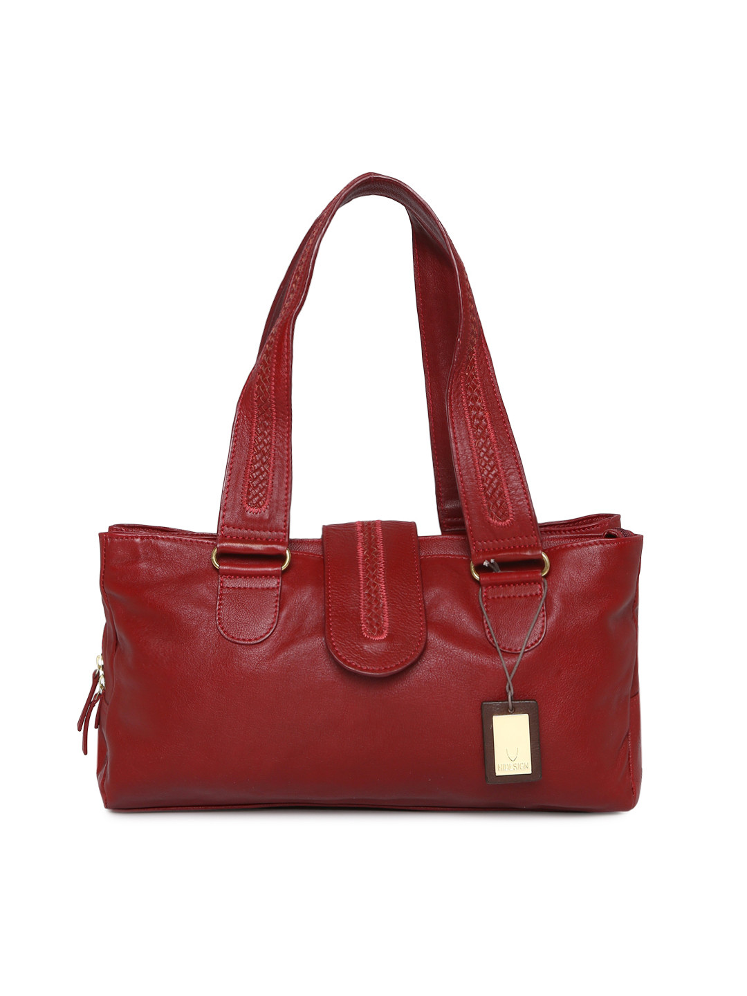 Buy Hidesign Maroon Solid Leather Shoulder Bag - Handbags for Women ...