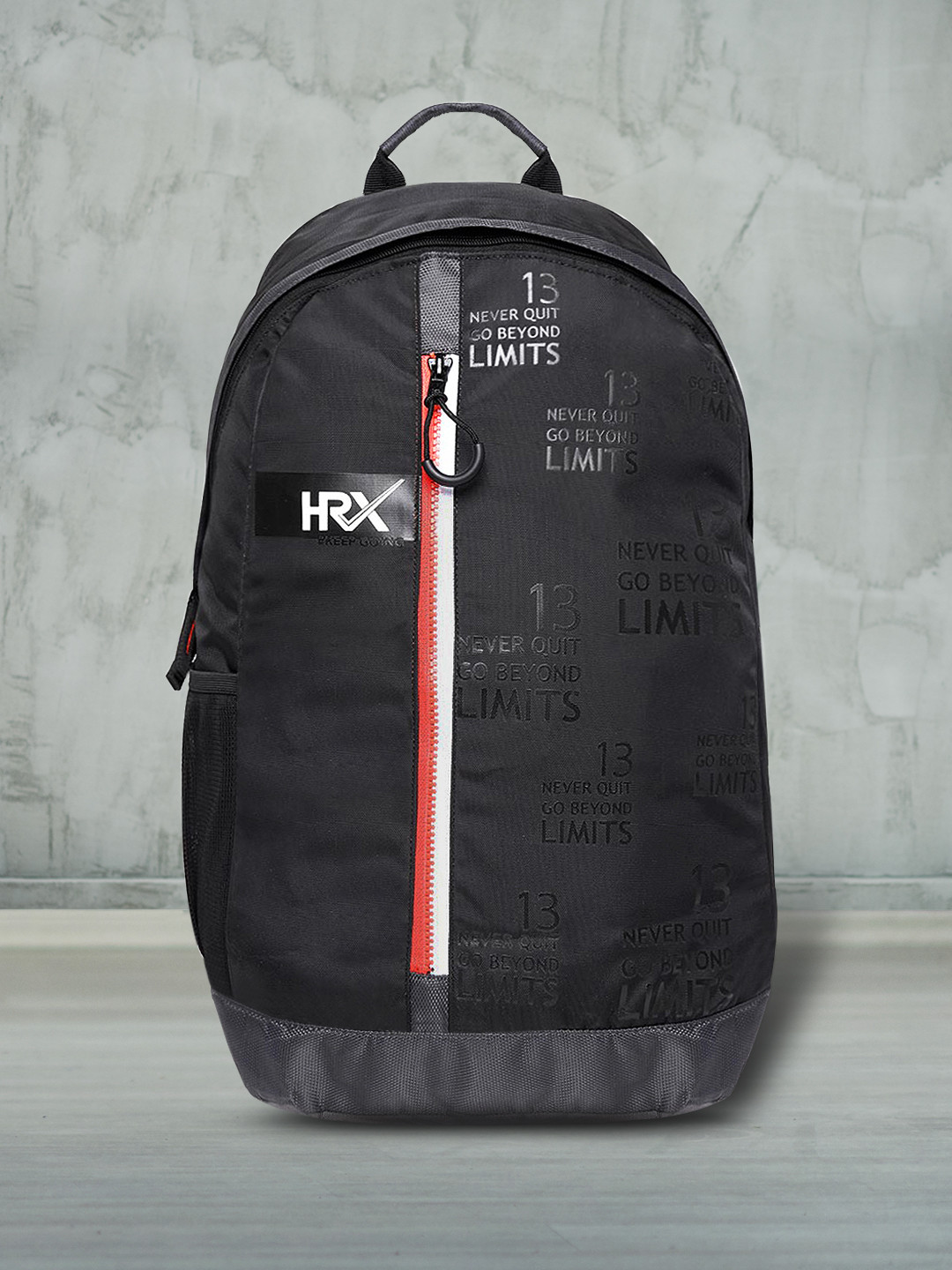 Buy HRX By Hrithik Roshan Unisex Black Printed Multiutility Laptop ...
