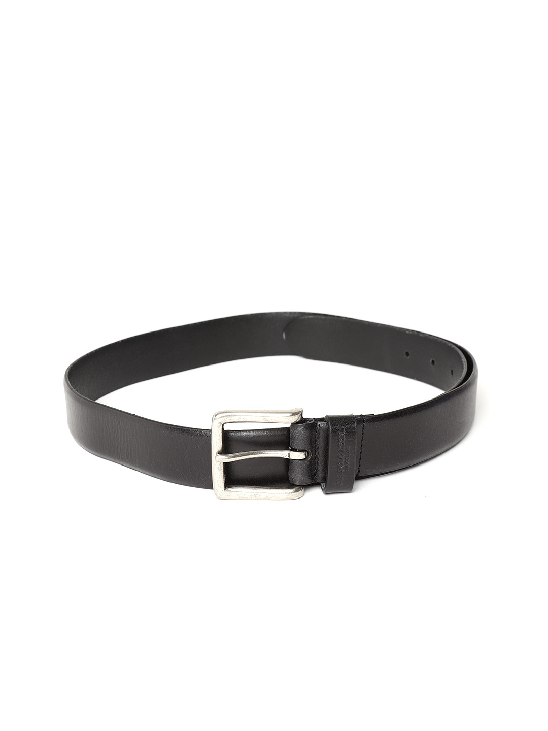Buy U.S. Polo Assn. Men Black Solid Leather Belt - Belts for Men ...