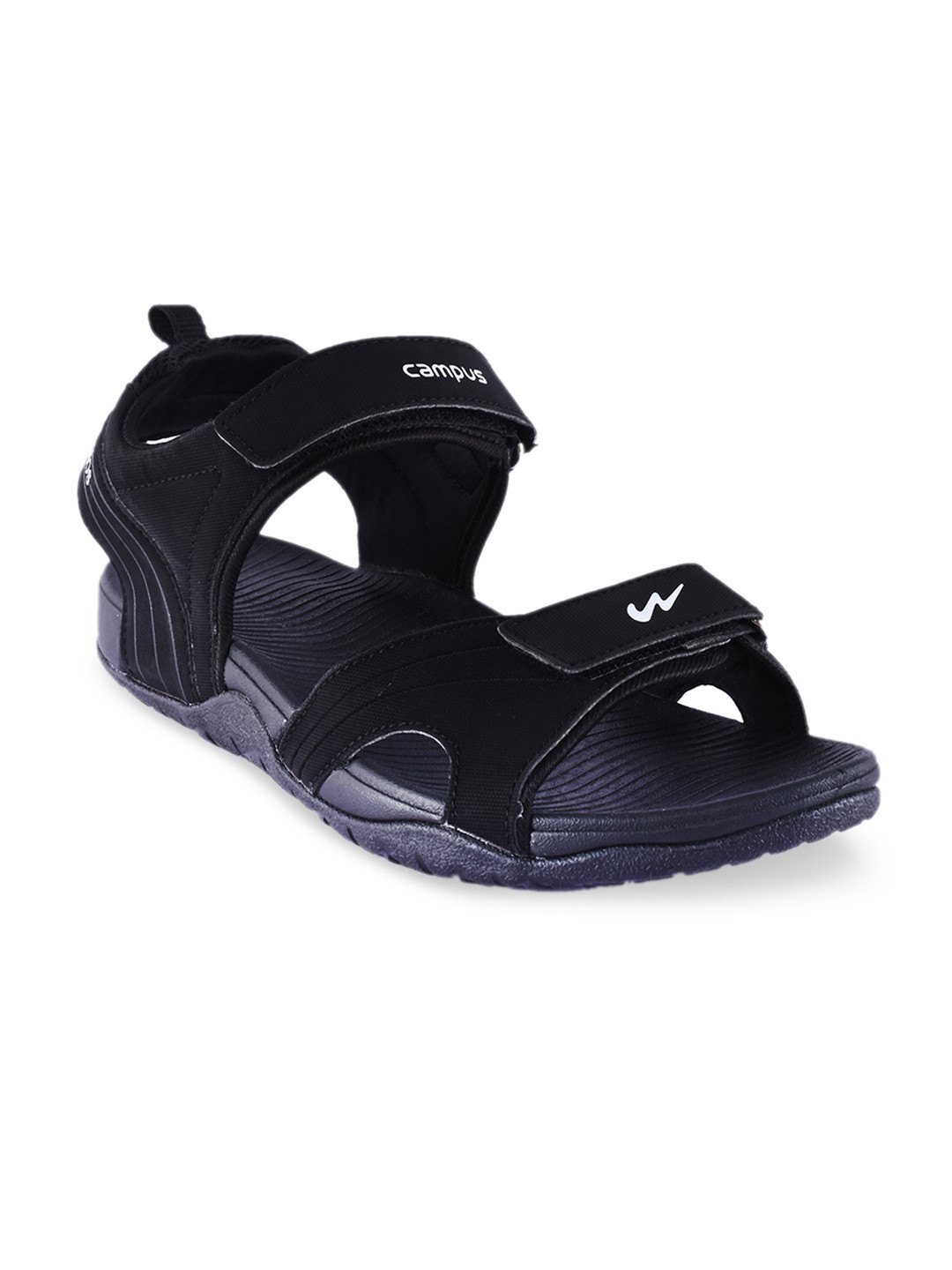 Buy Campus Men Black Sports Sandals - Sports Sandals for Men 9428825 ...